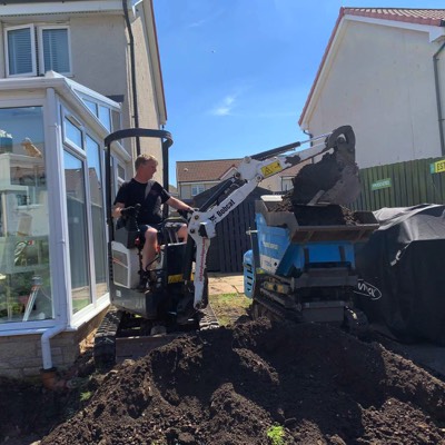 Mini Digger Hire, Foundations, Landscaping. Edinburgh. Micro digger and ...